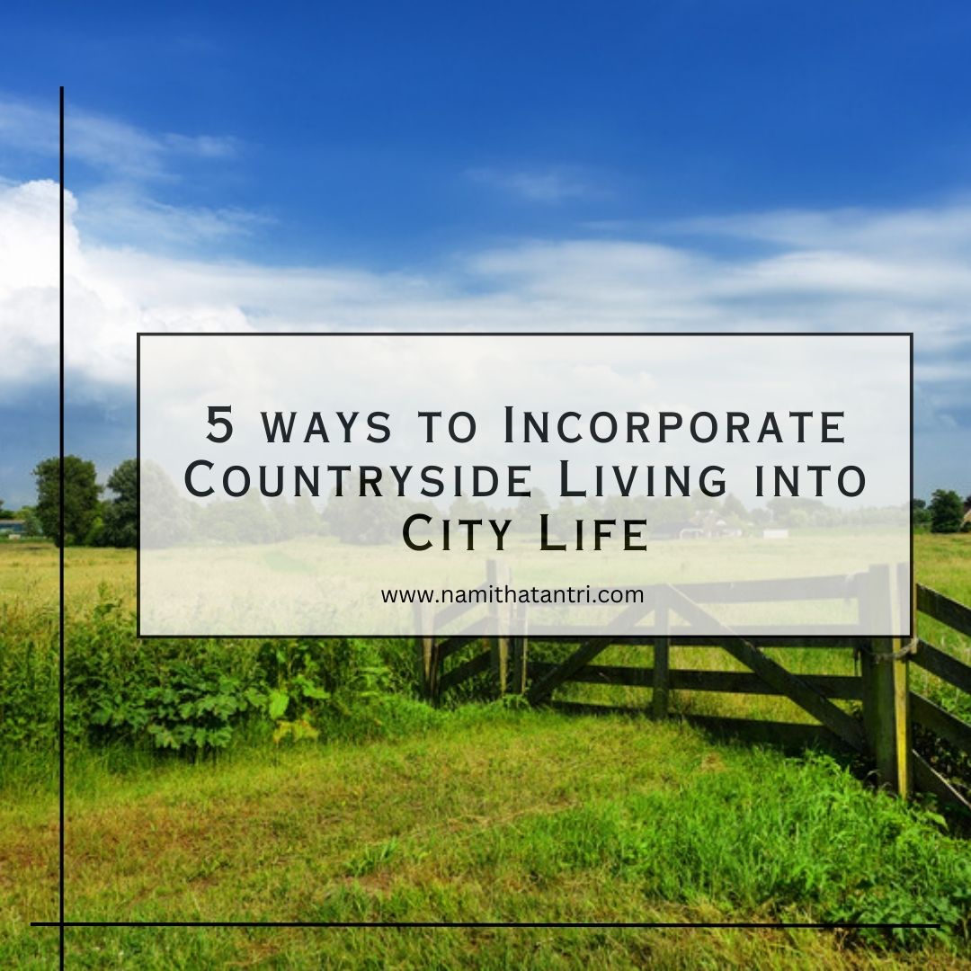 How to Incorporate Countryside Living into City Life? – Namitha tantri